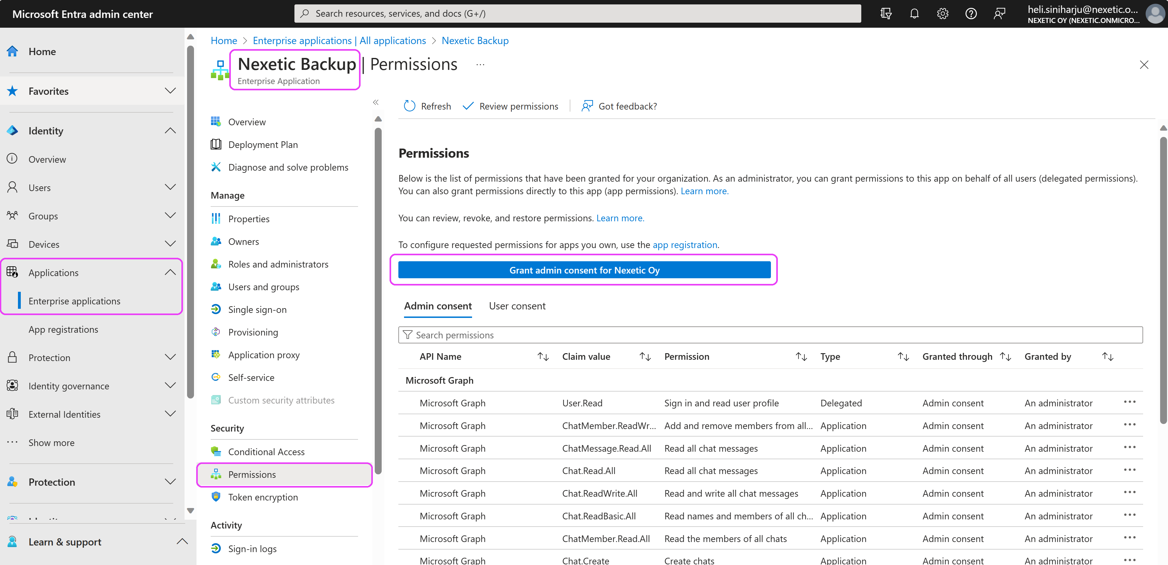 How to grant permissions for the backup & restore of Teams chats ...
